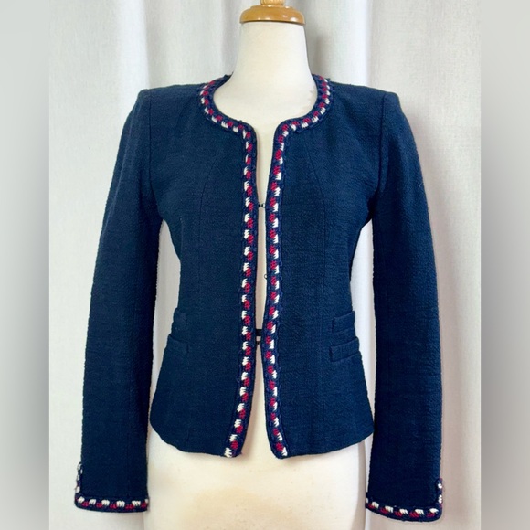 Gerard Darel | Jackets & Coats | Gerard Darel Paris Textured Navy ...